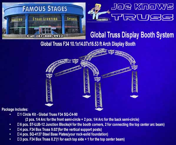 Let’s Erect a Global Truss F34 10.1’ x 14.07’ x 16.53’ Arch Display Bo