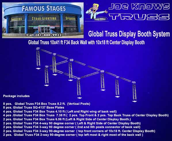 How to Erect a Global Truss F34 10x41 ft Back Wall with 10x18 ft Cente